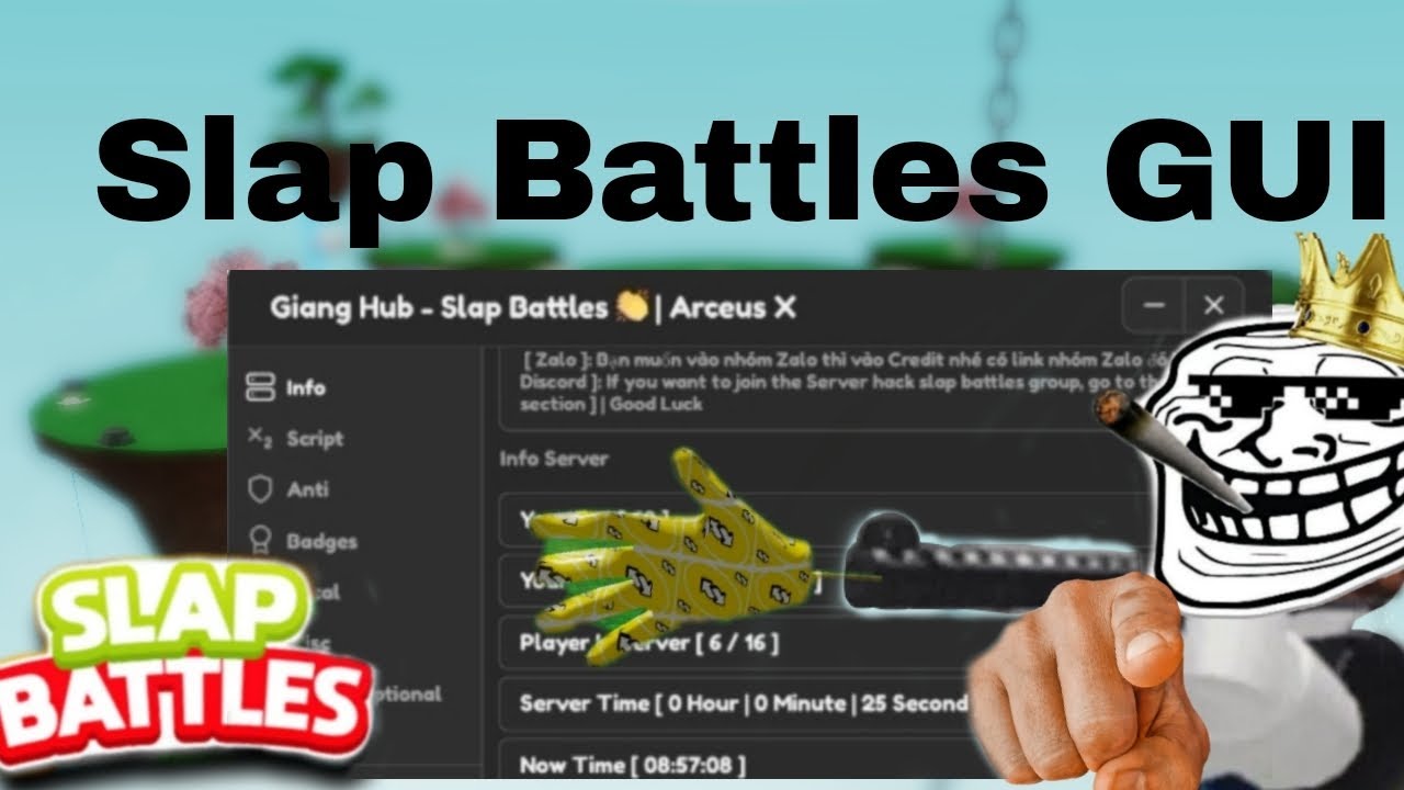 Slap Battles Script GUI New Giang Hub 2025 - YouTube