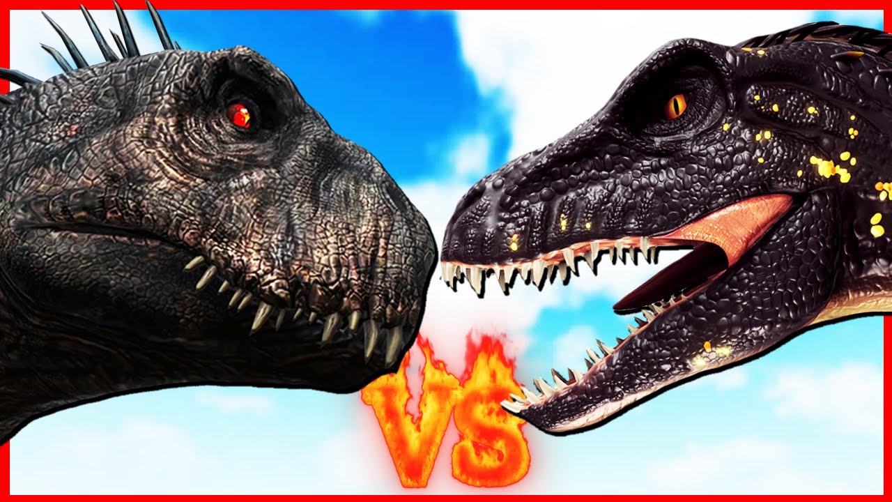 SCORPIUS REX battles JURASSIC DINOSAUR HYBRIDS (ark survival evolved ...