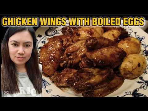 CHICKEN WINGS WITH BOILED EGGS || STEW CHICKEN WINGS WITH BOILED EGGS ...