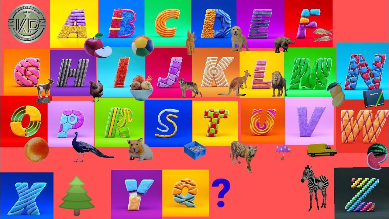 a to z Alfabet, new way of learning Alfabet, abcd learning , APPLE ...