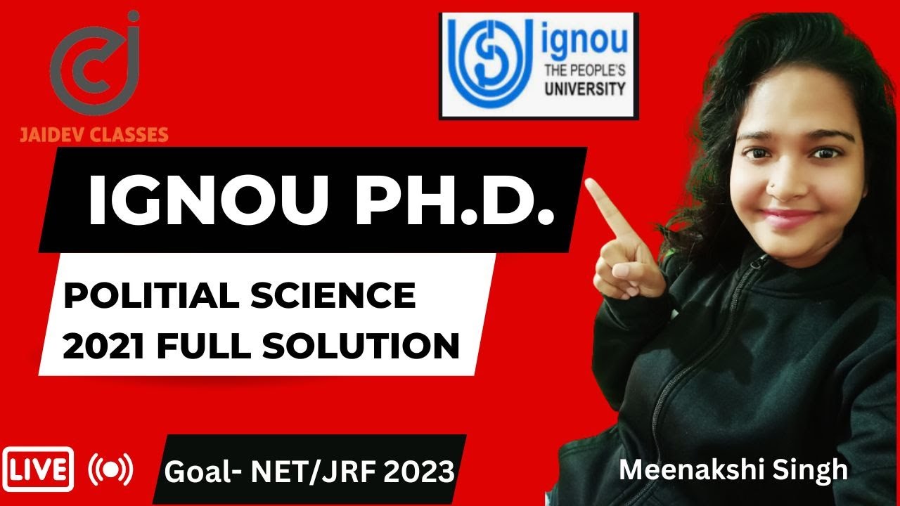 Important Questions on Political Science ( IGNOU Ph.d. 2021) Part 1 I ...