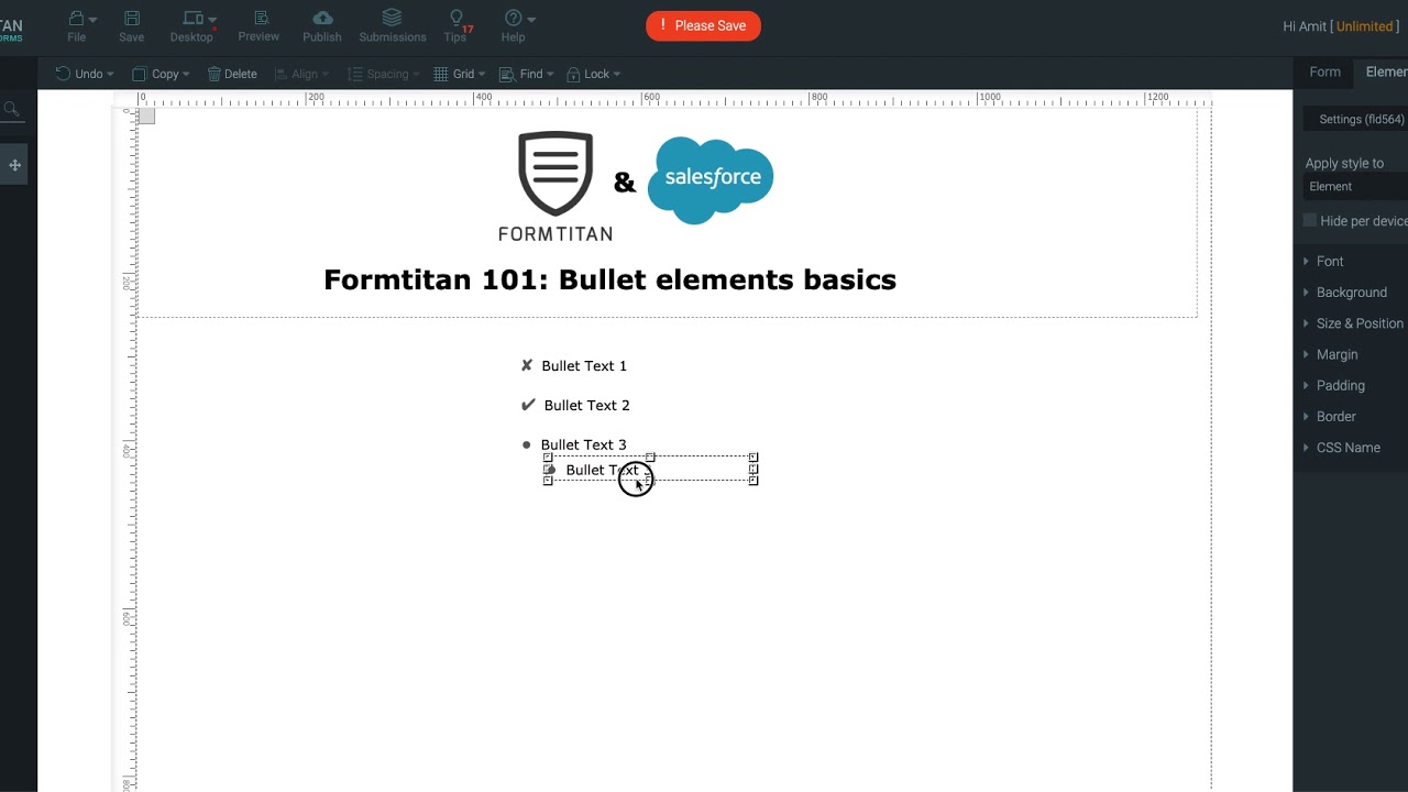 Bullet elements and styles basics - YouTube