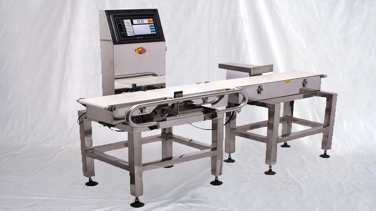 Metal detector inline with weight checking medical boxes food packaging ...