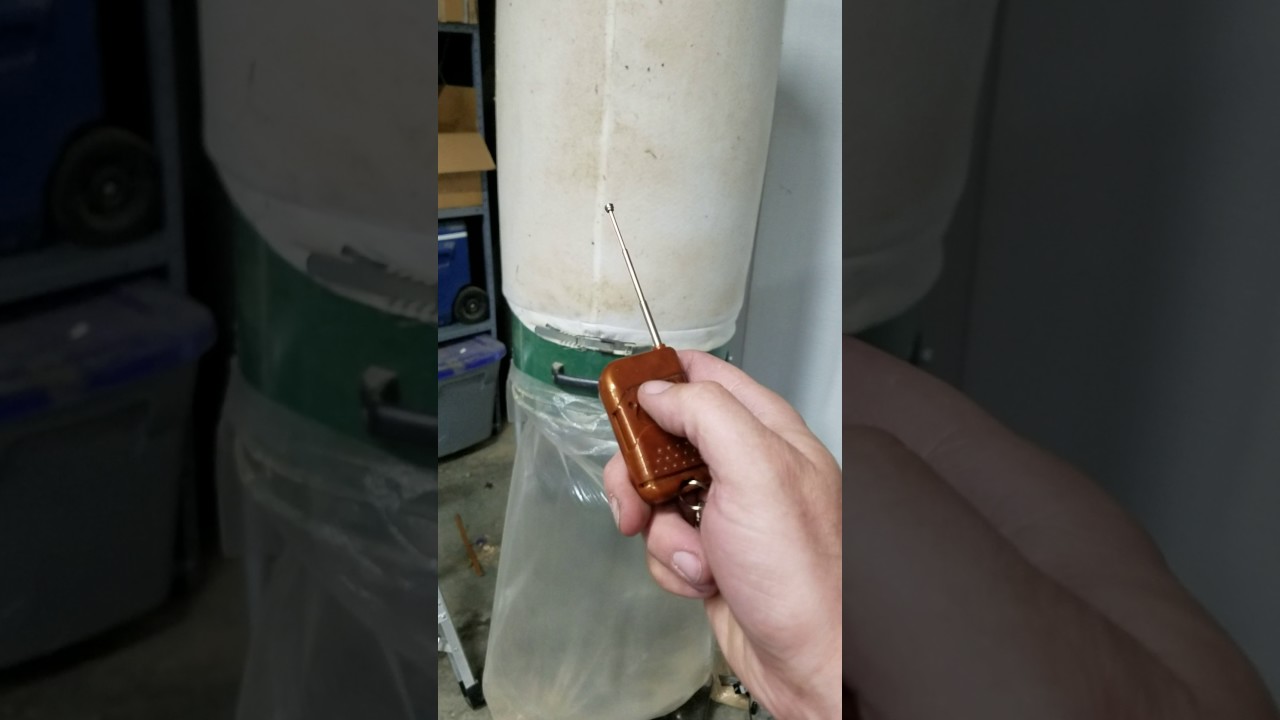 Wireless remote on dust collection - YouTube