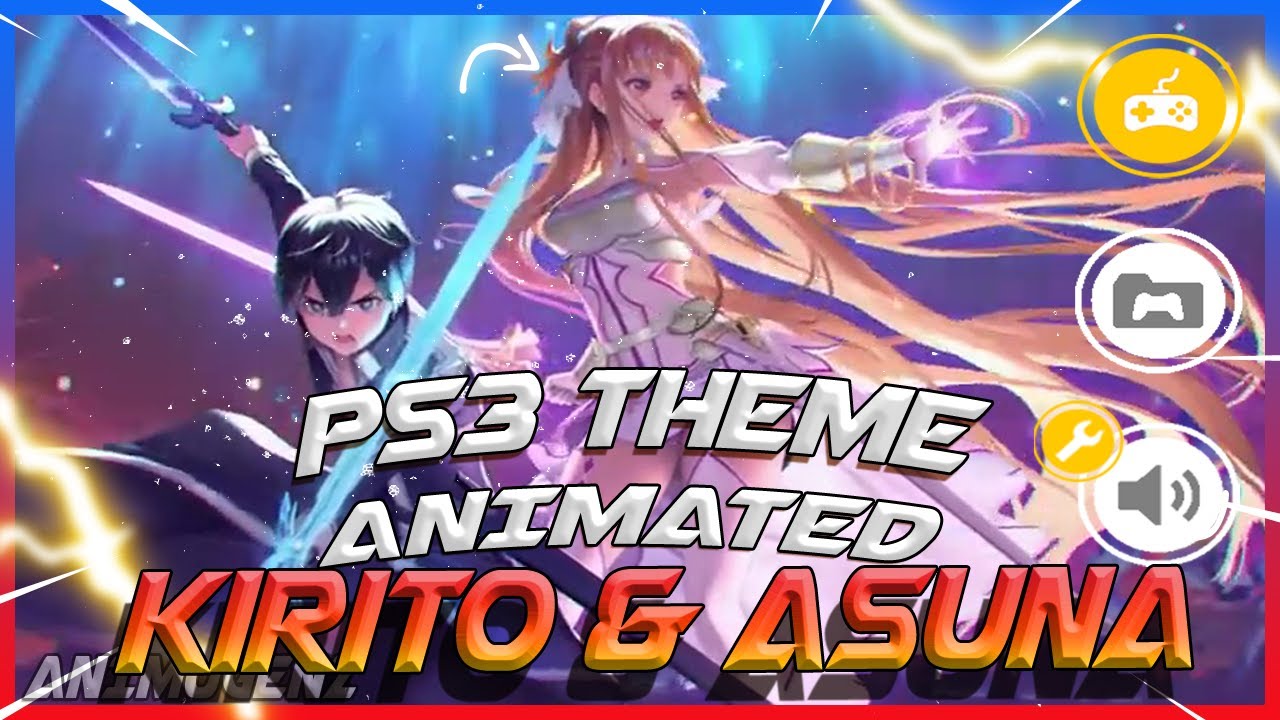 『PS3』 Sword Art Online ⚔️🗡️ Kirito And Asuna Animated PS3 Theme ...