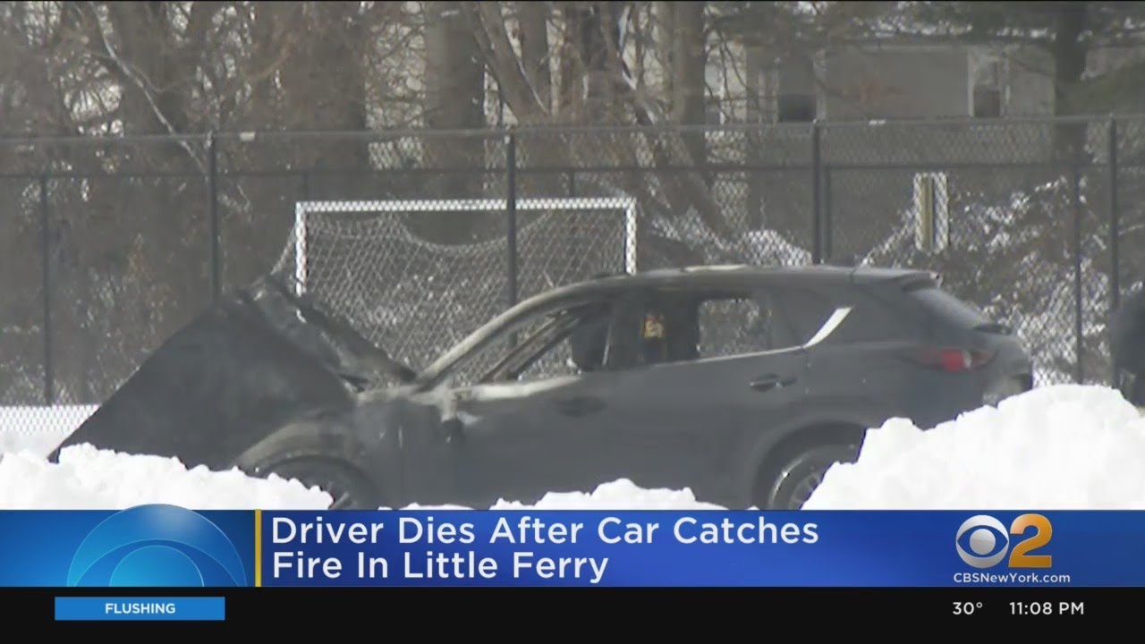 Driver Dies After Car Catches Fire In Little Ferry - YouTube