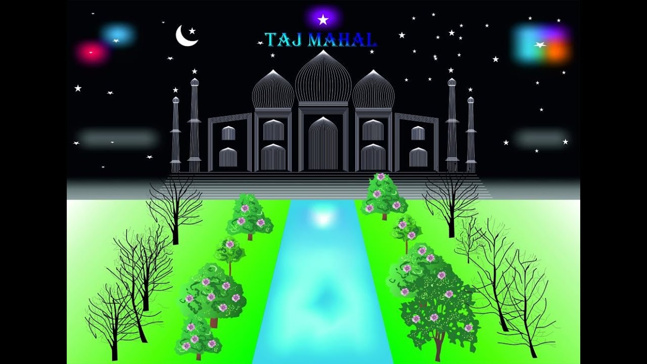 Corel Draw me Tajmahal Kaise Banaye || TAJ MAHAL IN COREL DRAW X7 ...