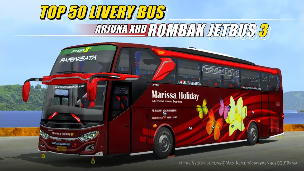 PART 2 !!! TOP 50 LIVERY BUS XHD ROMBAK JETBUS 3 TERBARU - Bus ...