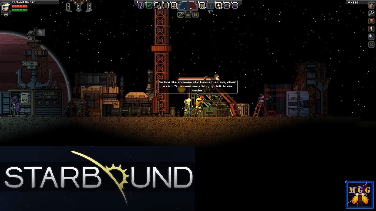 (1080p 60fps) Starbound Episode 5: Finding a Space Colony / Outpost ...