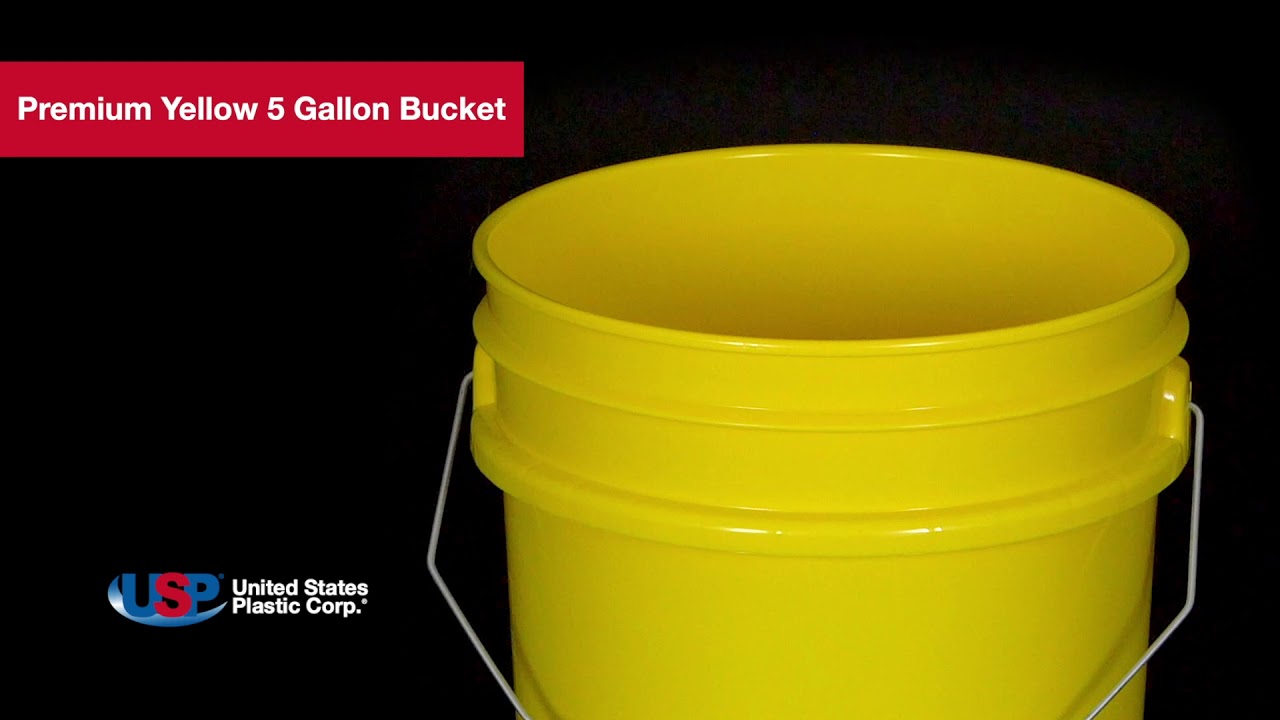 Premium Yellow 5 Gallon Bucket | U.S. Plastic Corporation® - YouTube