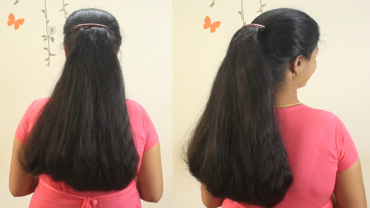 Everyday Folded ponytail | How to Make a Folded Ponytail Hairstyle| DIY ...