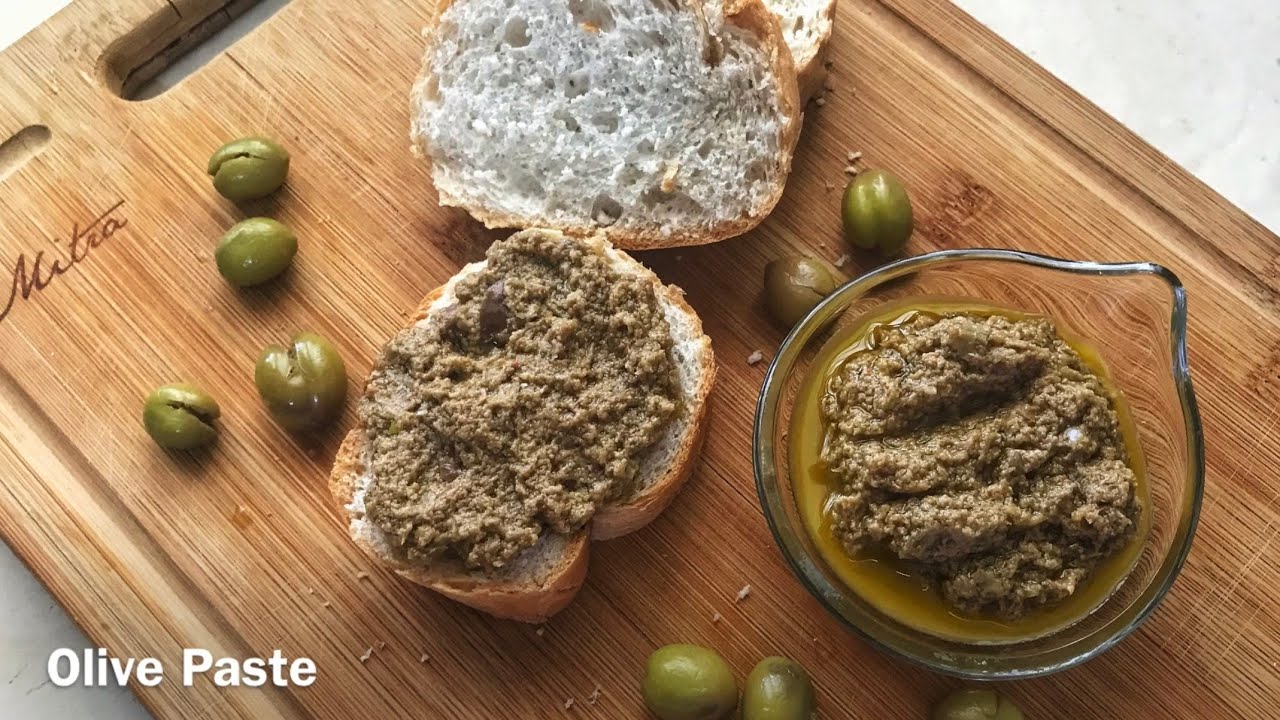 How To Make Olive Paste |Olive Tapenade |Olive Dip |Olive Tape |Vegan ...