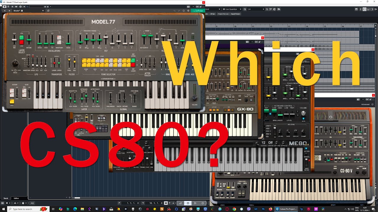 Yamaha CS80 VST comparison - Softube Model 77, Arturia CS80 V 4, Cherry ...