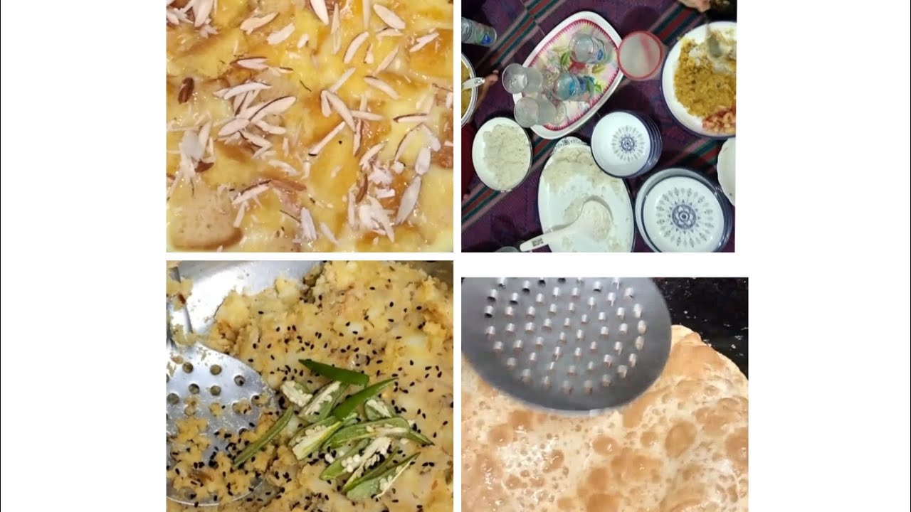 aj mama nae nashtay mai alo bhujia or poriyan banai or dinner mai daal ...