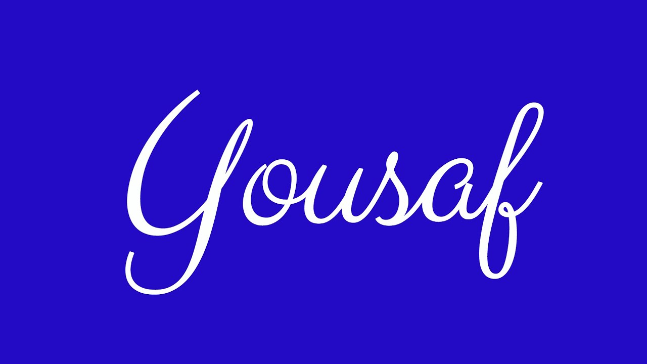 Learn how to Sign the Name Yousaf Stylishly in Cursive Writing - YouTube