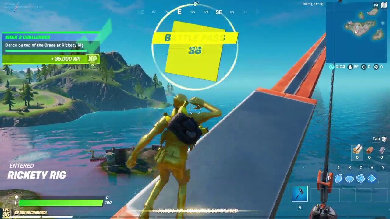 Dance on top of the Crane at Rickety Rig - Chapter 2 Season 3 Week 3 ...