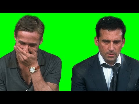 Ryan Gosling Laughing at Steve Carell meme - Crazy, Stupid, Love (Green Screen)