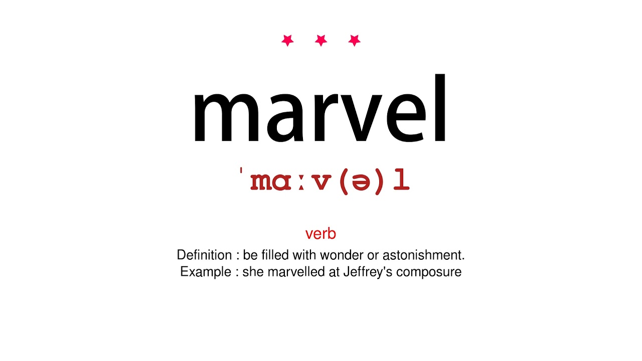 How to pronounce marvel - Vocab Today - YouTube