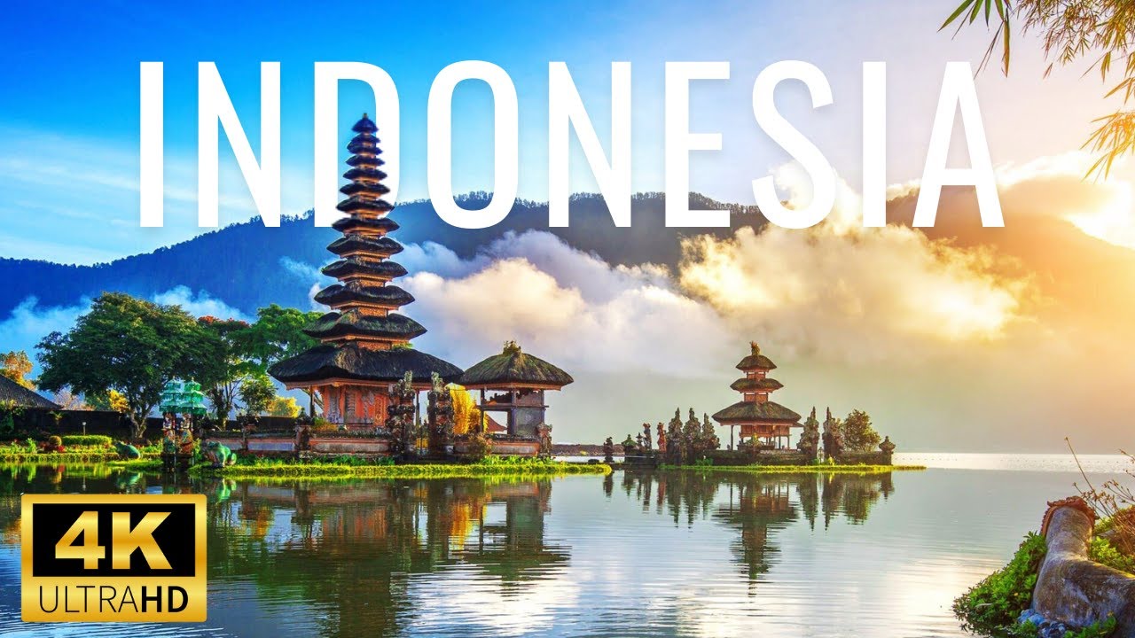 FLYING OVER INDONESIA (4K UHD) - Relaxing Piano Along With Beautiful ...