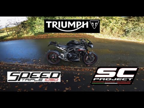 SC PROJECT CR-T TITANIUM EXHAUST ON MY TRIUMPH SPEED TRIPLE RS ...
