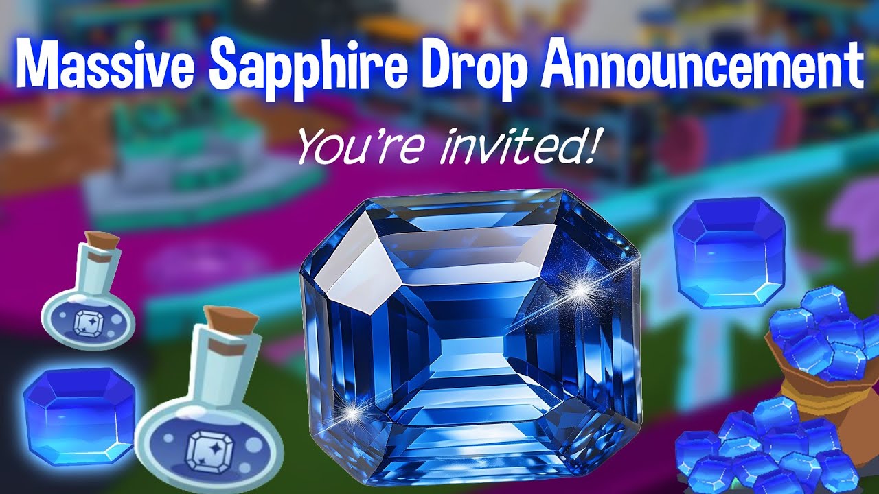 MASSIVE SAPPHIRE DROP ANNOUNCEMENT | GIANT MEGA DROP Animal Jam - YouTube