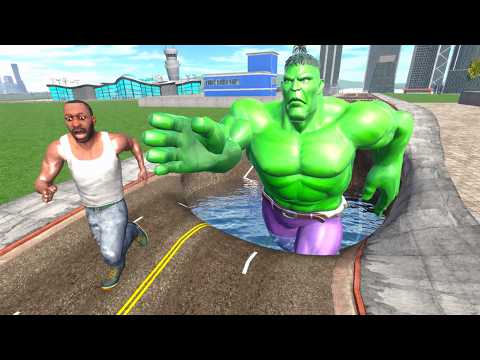 Franklin Found Big Evil Hulk Hole in Indian Bike Driving 3D