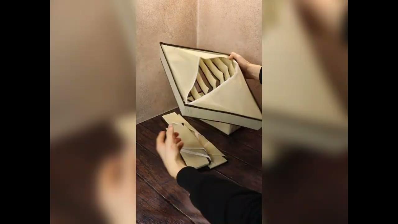 Набір органайзерів для білизни 4шт Бежевий Органайзер для шкарпеток Органайзер для шаф