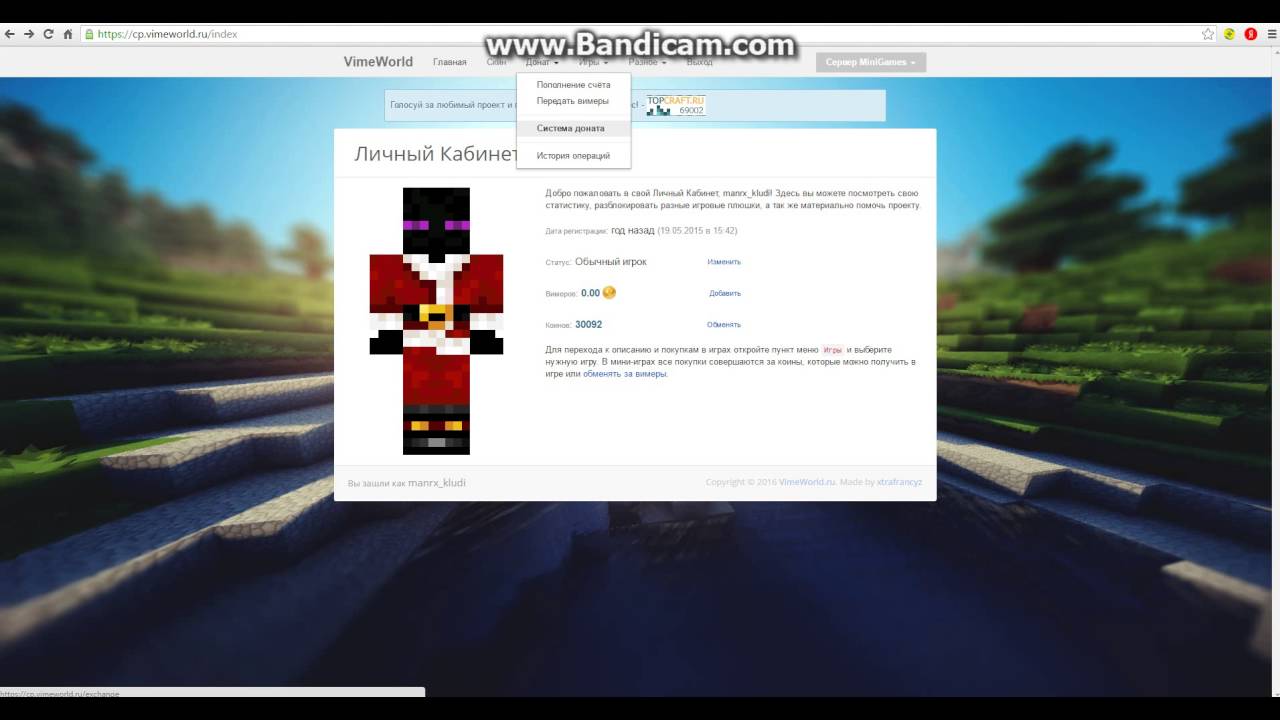 Как получить Статус(Vip,Premium,Holy)на VimeWorld. - YouTube
