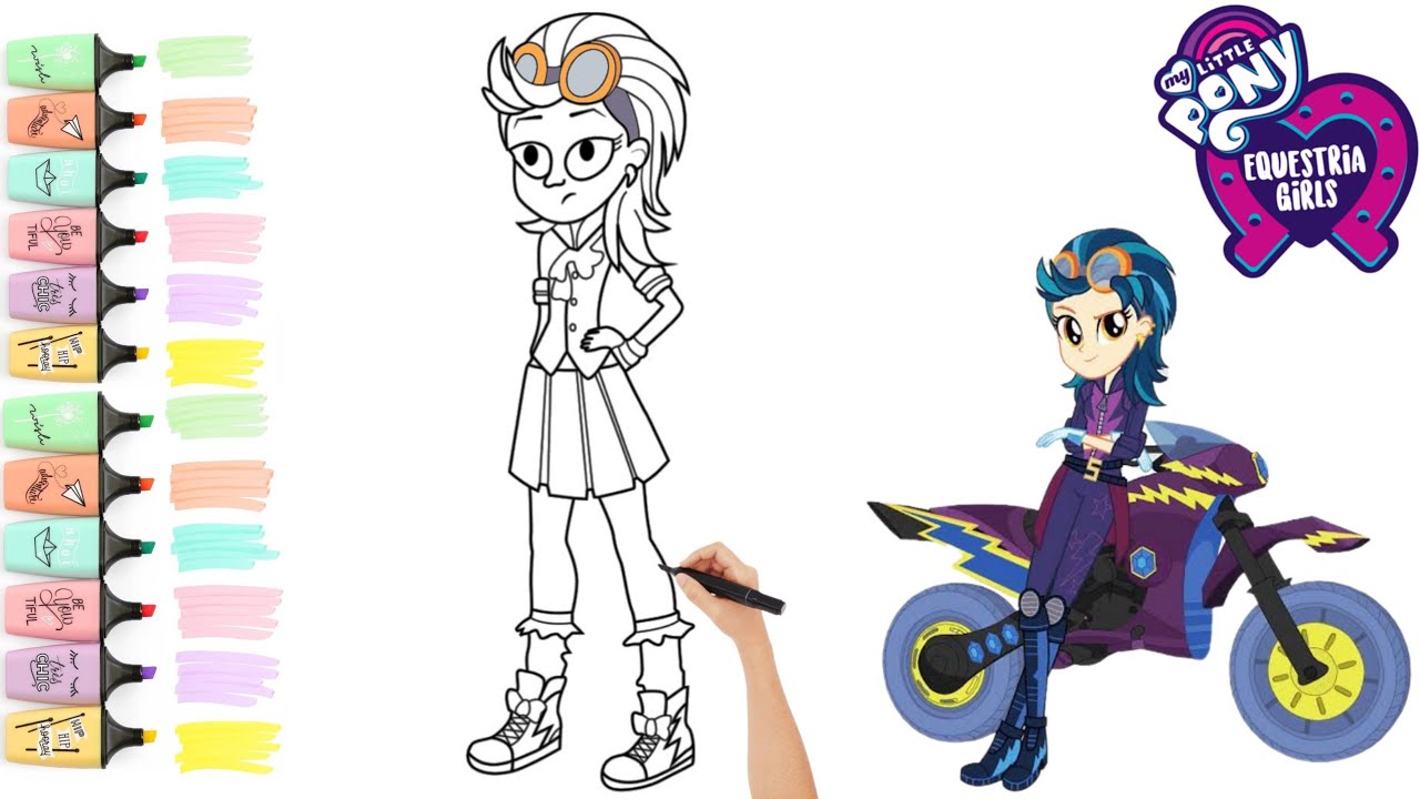 Coloring Equestria Girls Indigo Zap Coloring Page | Coloring videos for ...