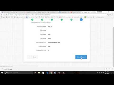 oracle apex tutorial - How to Create Apex Online Workspace . - YouTube