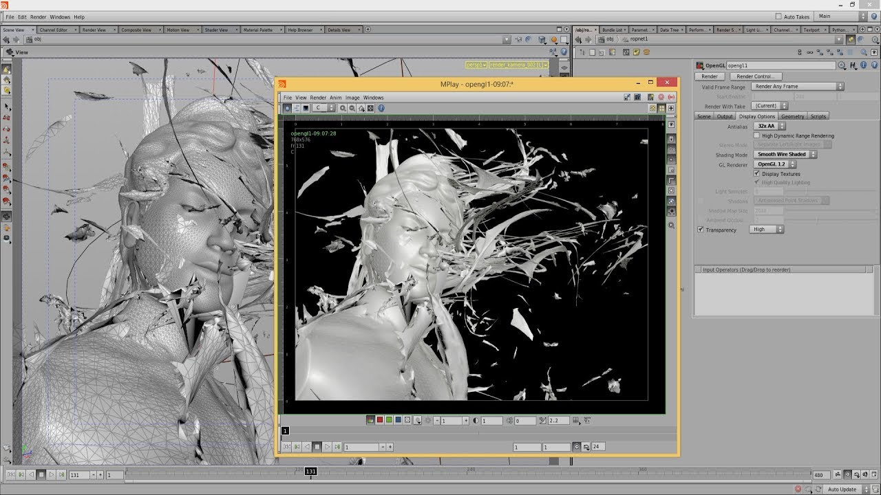 Houdini - Cloth tear effect - rnd - YouTube