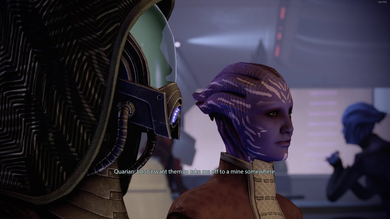 Mass Effect 2 Legendary Edition Shepard frees Quarian slave - YouTube