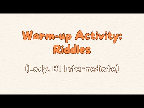 [새/미/영 수업엿보기] 10. Warm-up Activity: Riddles - YouTube
