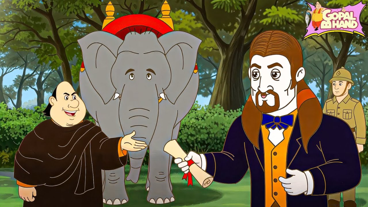 "থাগের জবাব | Gopal Gifts Elephant To The Britishers | Gopal Bhand ...