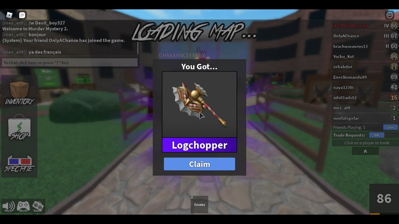 W/F/L? Trading For Logchopper (MM2). - YouTube