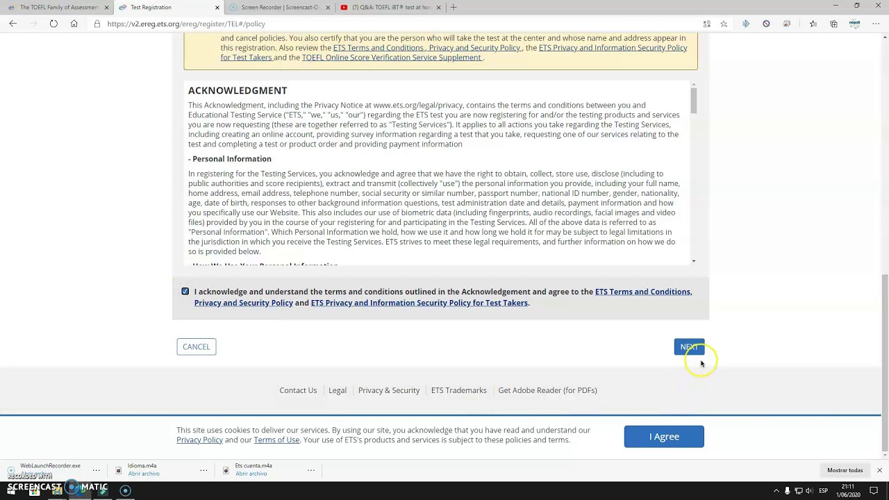 Pasos para crear una cuenta ETS y pagar por TOEFL - YouTube
