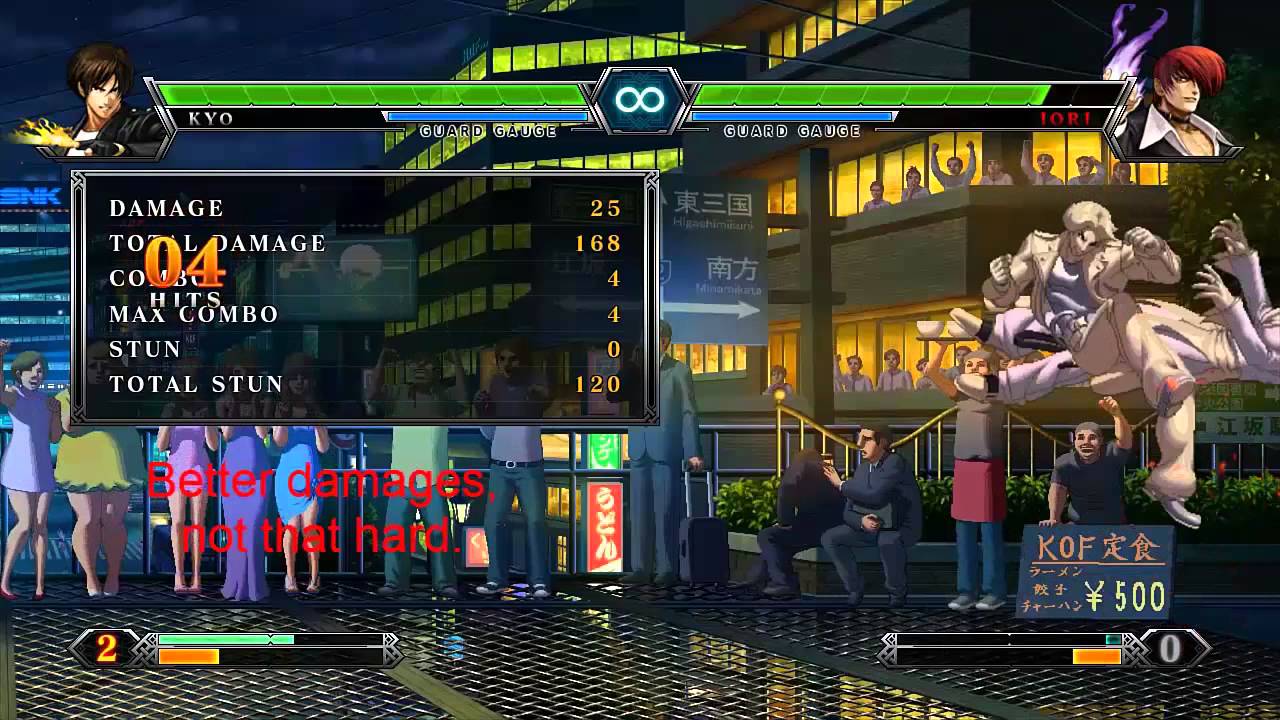 KOF XIII : Kyo Kusanagi best damages combos tutorial - YouTube