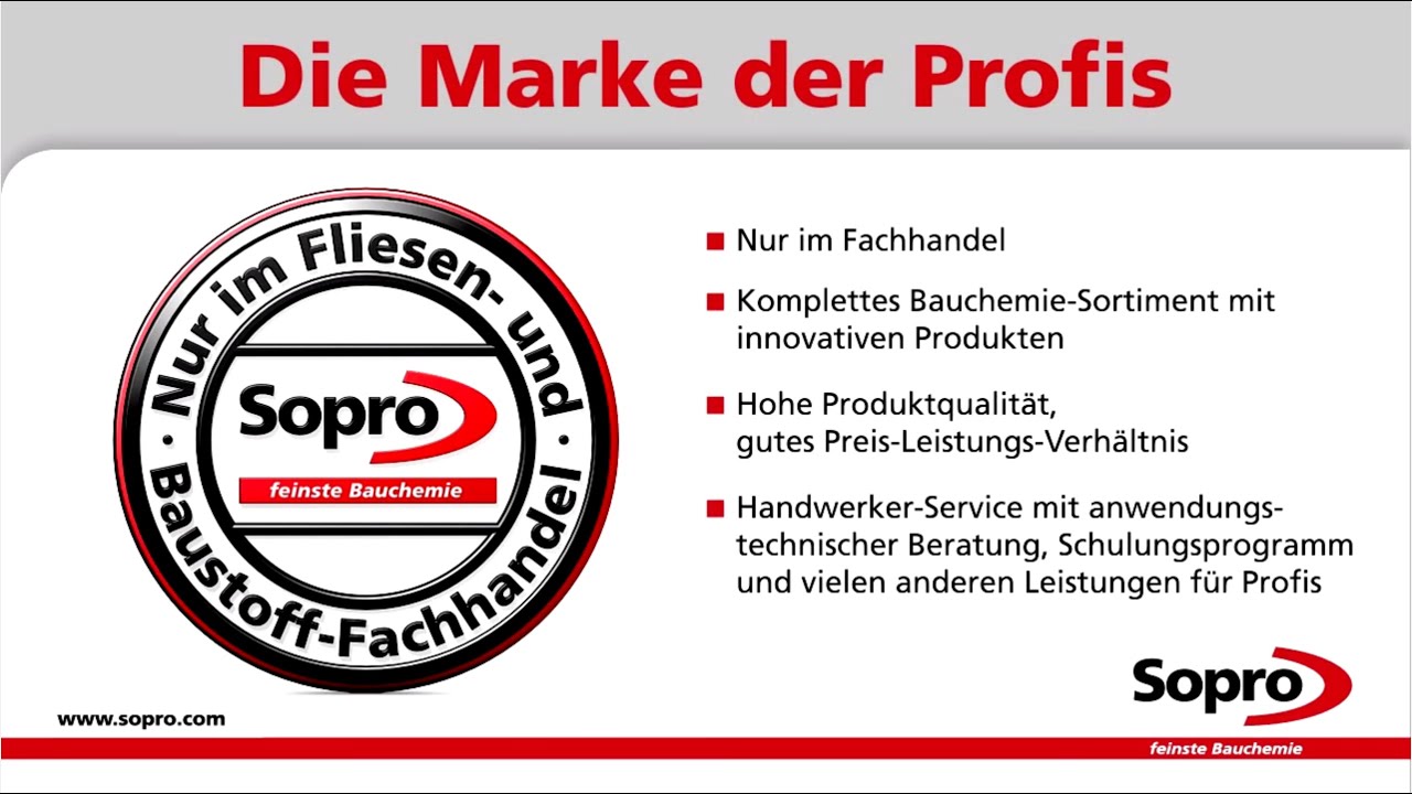 Imagefilm Sopro Bauchemie GmbH - YouTube