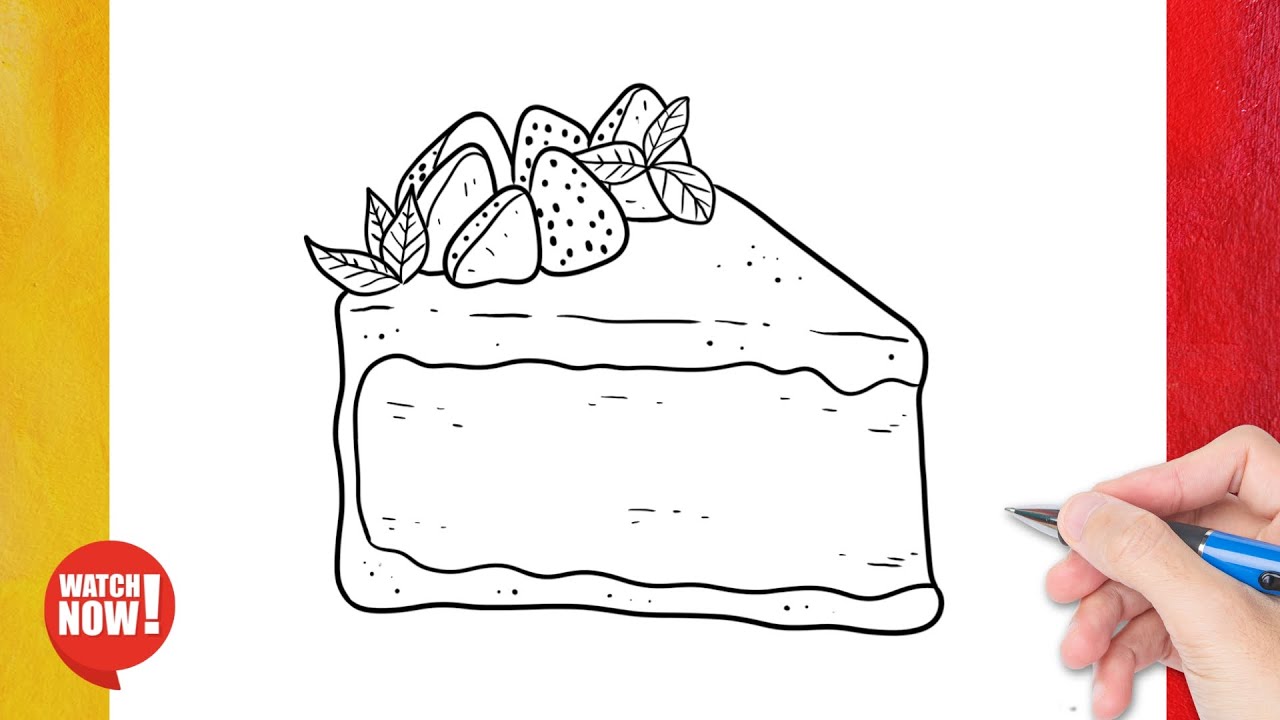 How to draw Cheesecake - YouTube