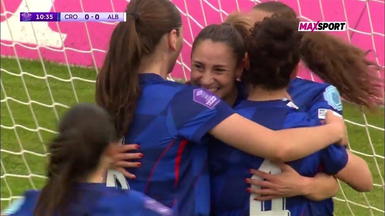 HRVATSKA (Ž) vs ALBANIJA (Ž) 1:2 (4. kolo, grupa B4, Liga B, Uefa Liga nacija za žene) - YouTube