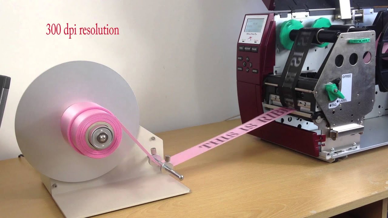 Ribbon Print Pro Printer & Rewinder - YouTube