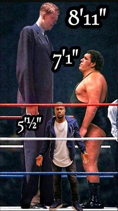 KEVIN HART ANDRE THE GIANT & ROBERT WADLOW FACE TO FACE #shorts - YouTube