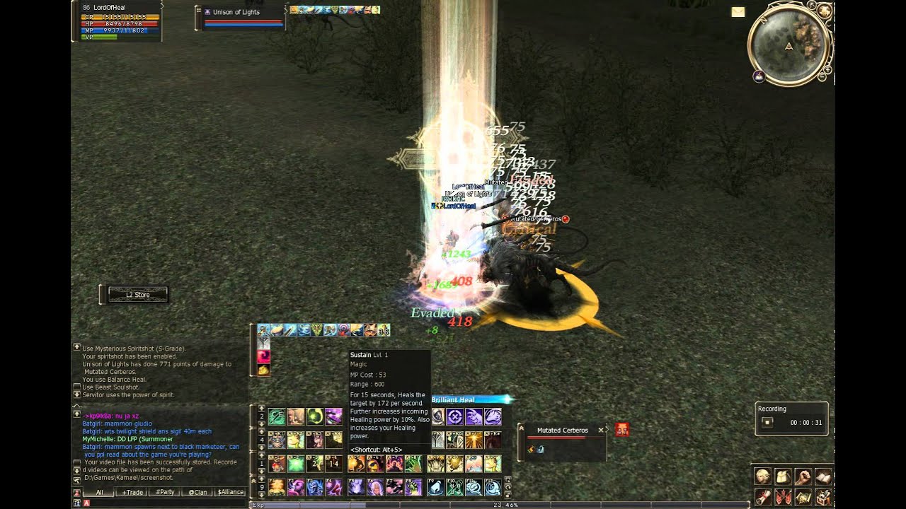 Lineage II - XPing by Aeore Healer (Naia server) - YouTube
