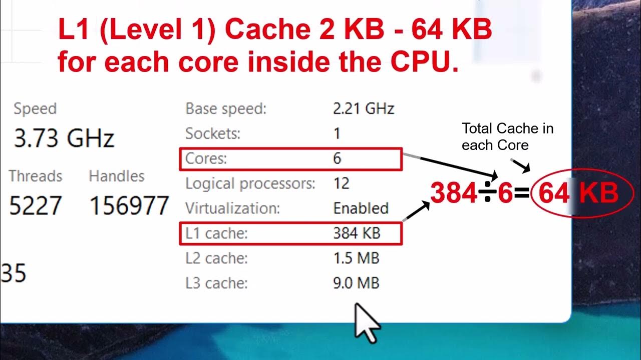 How to Check Computer Cache Memory - YouTube