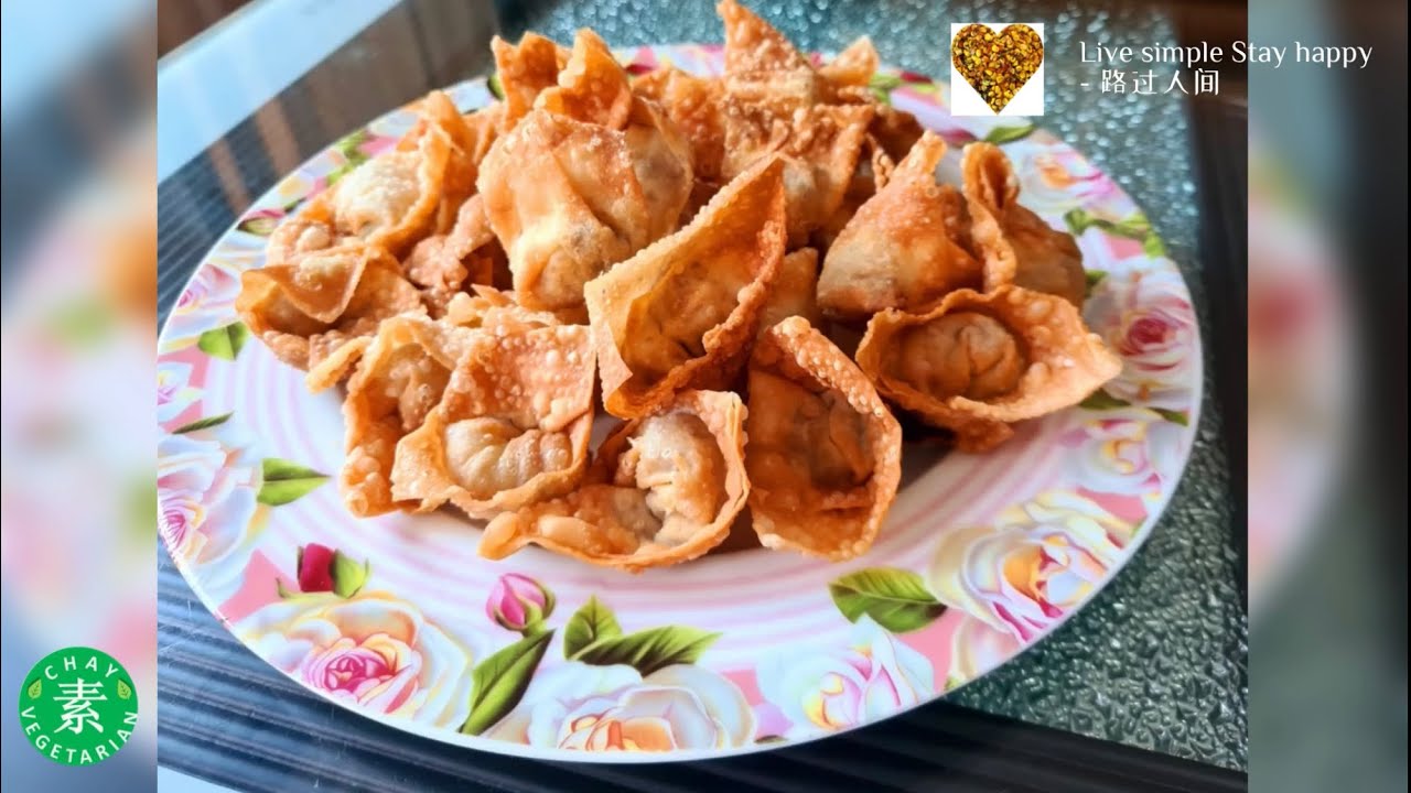 [Vegetarian Fried Wanton| 素炸云吞| Hoành Thánh Chiên Chay] - YouTube