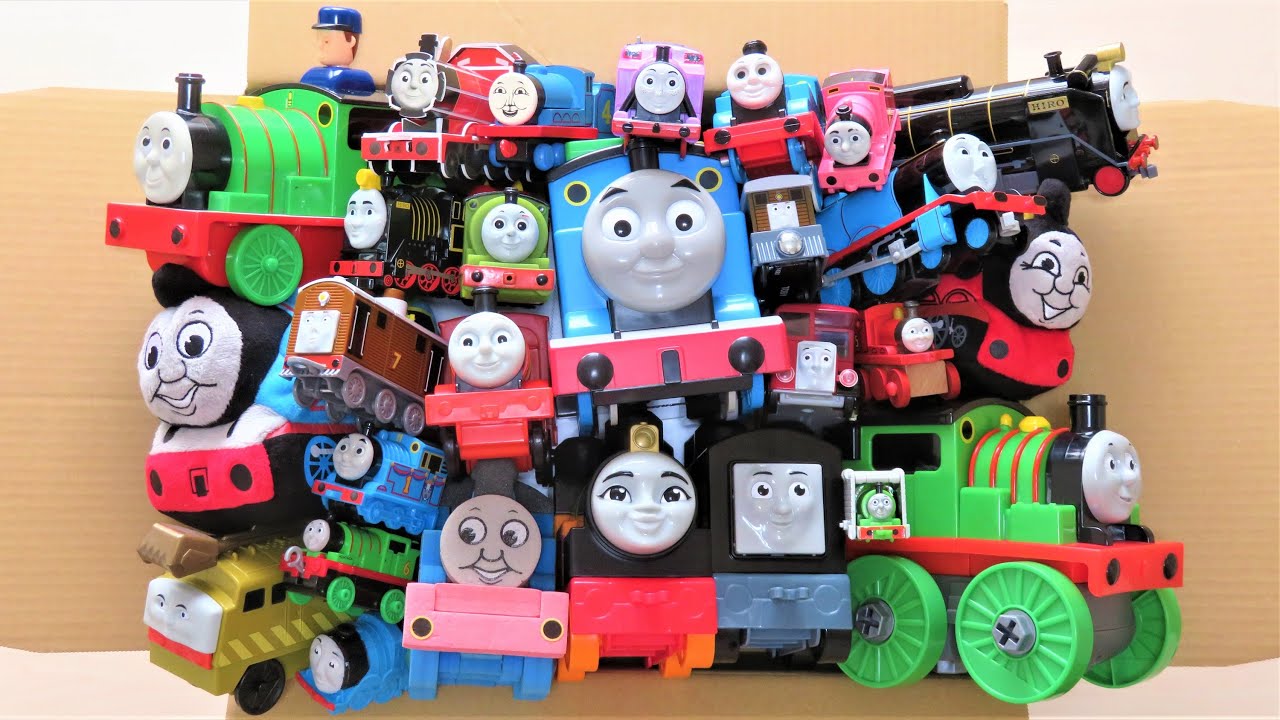 Thomas & Friends toys come out of the box Percy James Nia Gordon ...