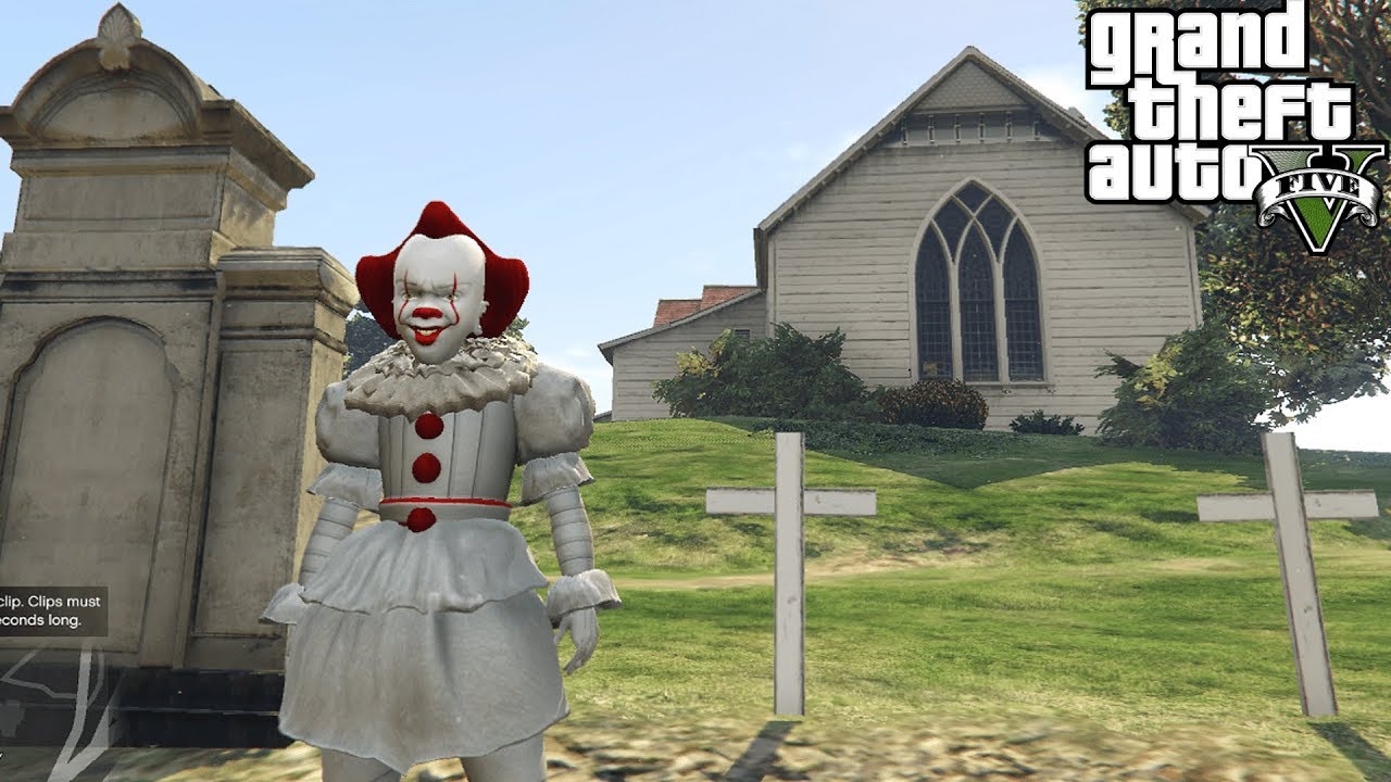 GTA V Mods - Pennywise Goes To Church And Pretends To Be Good - YouTube