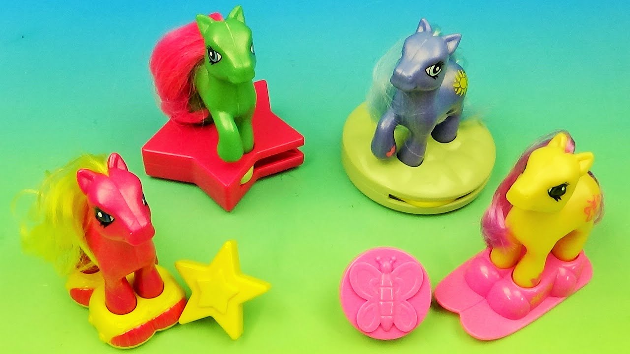 2004 MY LITTLE PONY set of 4 McDONALD'S HAPPY MEAL COLLECTIBLES VIDEO ...