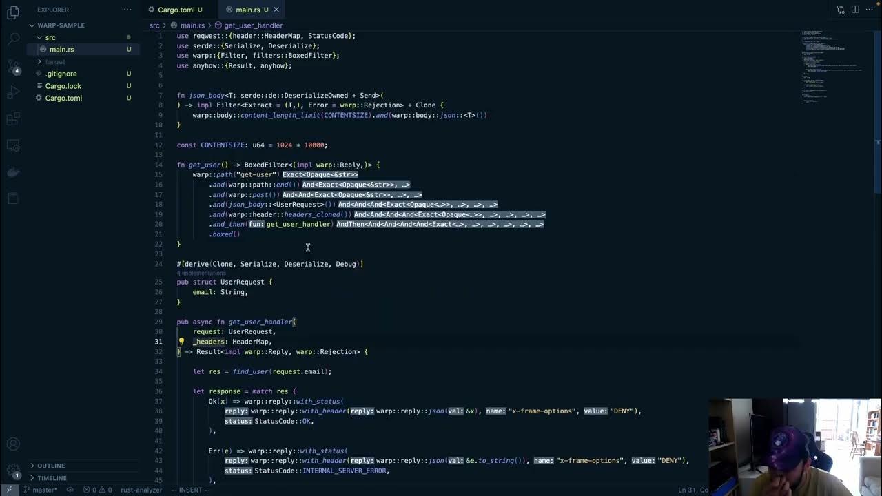 Build a REST API server with Rust using Warp - Rust CRUD Part 1 - YouTube