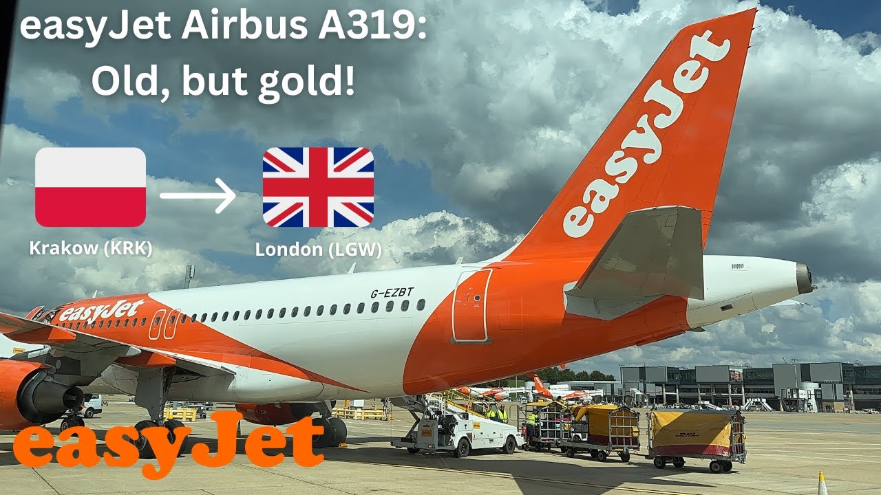 Trip Report | easyJet | Airbus A319 | Krakow (KRK) - London (LGW) - YouTube